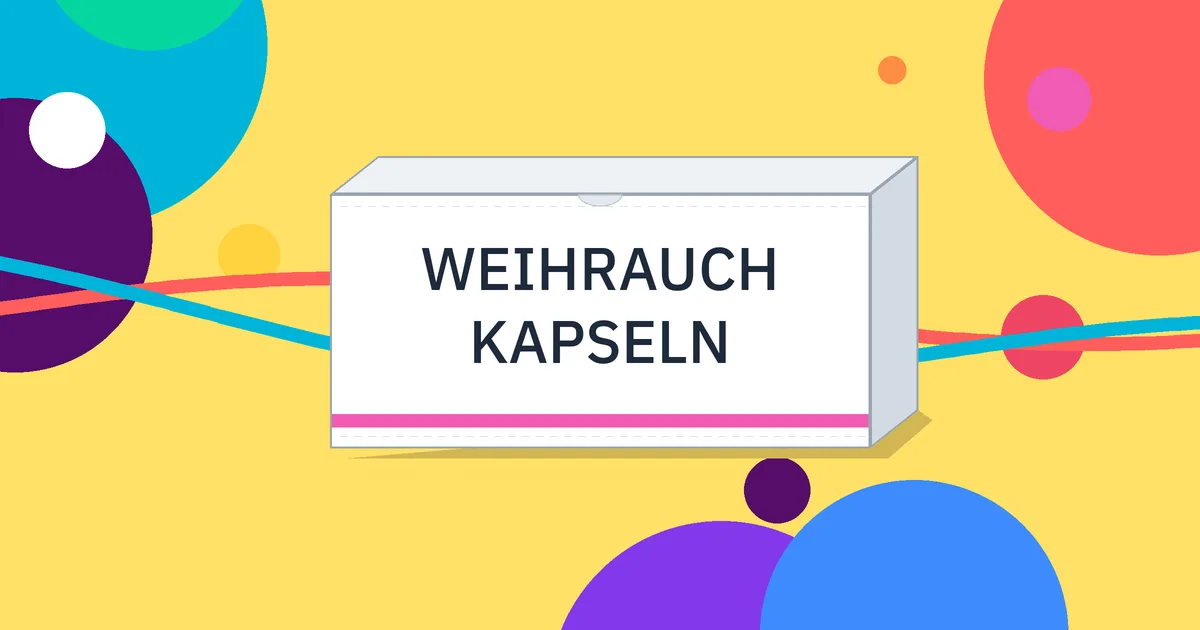 Symbolbild: Packung mit der Aufschrift WEIHRAUCH KAPSELN (PZN 03081453) – Verfügbarkeit und Bezug in Apotheken in Frankfurt am Main