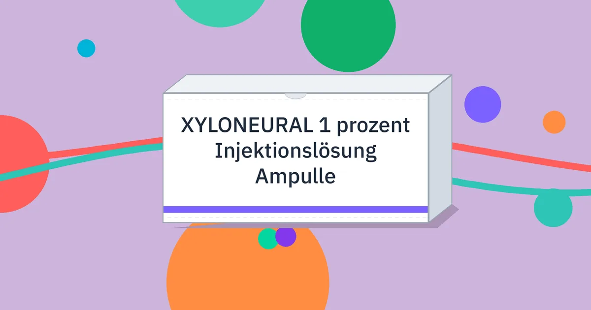 Symbolbild: Packung mit der Aufschrift XYLONEURAL 1 prozent Injektionslösung Ampulle (PZN 16020714) – Verfügbarkeit und Bezug in Apotheken in Frankfurt am Main