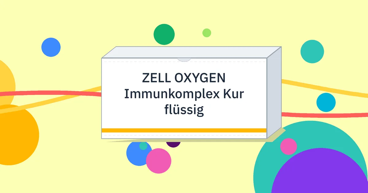 Symbolbild: Packung mit der Aufschrift ZELL OXYGEN Immunkomplex Kur flüssig (PZN 05456087) – Verfügbarkeit und Bezug in Apotheken in Frankfurt am Main