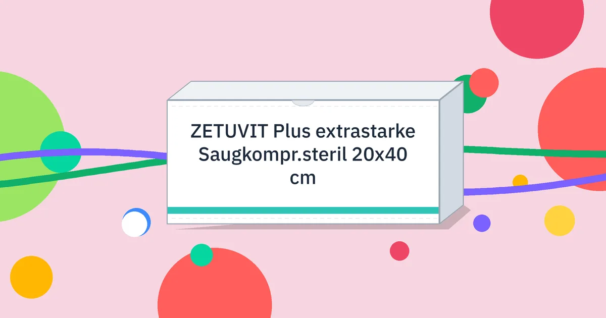 Symbolbild: Packung mit der Aufschrift ZETUVIT Plus extrastarke Saugkompr.steril 20x40 cm (PZN 17164102) – Verfügbarkeit und Bezug in Apotheken in Frankfurt am Main