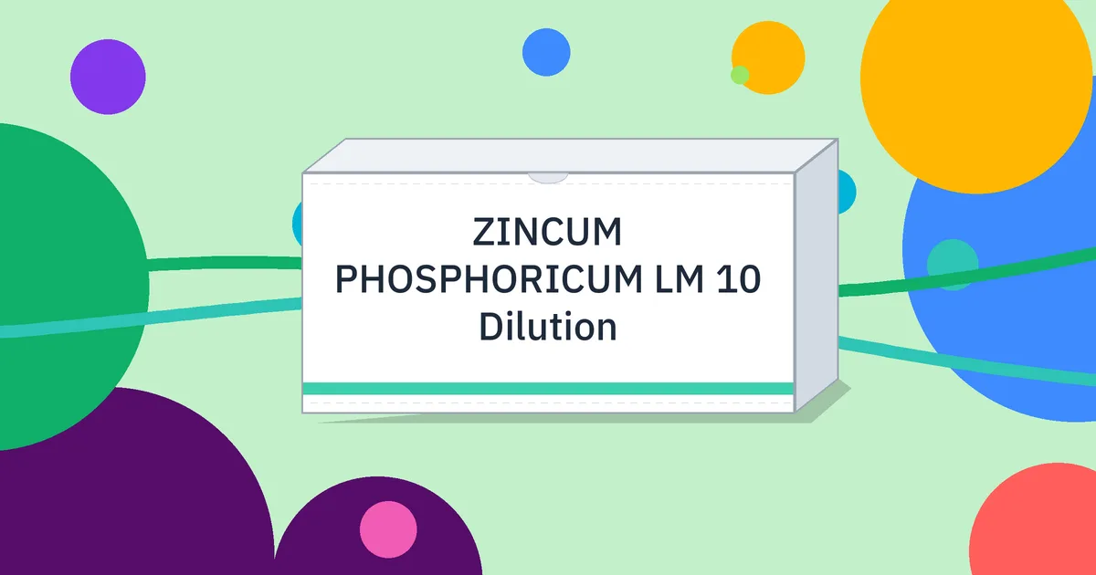Symbolbild: Packung mit der Aufschrift ZINCUM PHOSPHORICUM LM 10 Dilution (PZN 13297378) – Verfügbarkeit und Bezug in Apotheken in Frankfurt am Main