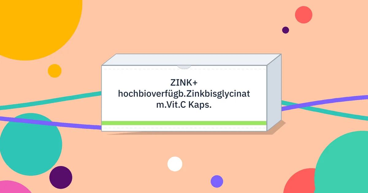 Symbolbild: Packung mit der Aufschrift ZINK+ hochbioverfügb.Zinkbisglycinat m.Vit.C Kaps. (PZN 19905301) – Verfügbarkeit und Bezug in Apotheken in Frankfurt am Main