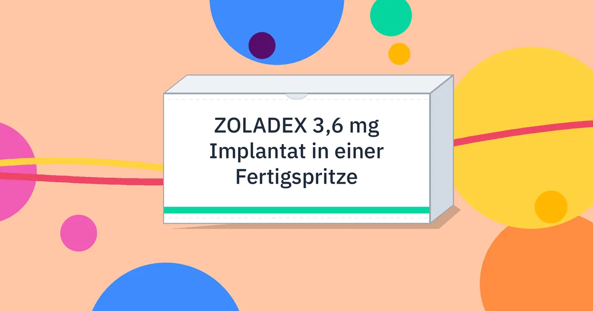 Symbolbild: Packung mit der Aufschrift ZOLADEX 3,6 mg Implantat in einer Fertigspritze (PZN 04966946) – Verfügbarkeit und Bezug in Apotheken in Frankfurt am Main