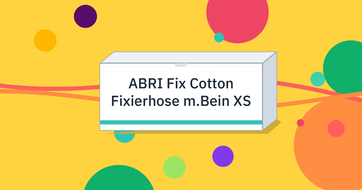 Symbolbild: Packung mit der Aufschrift ABRI Fix Cotton Fixierhose m.Bein XS (PZN 12502215) – Verfügbarkeit und Bezug in Apotheken in Frankfurt am Main
