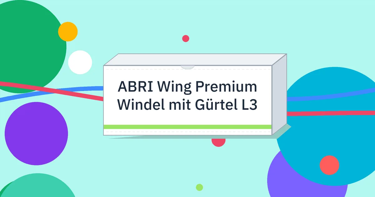 Symbolbild: Packung mit der Aufschrift ABRI Wing Premium Windel mit Gürtel L3 (PZN 14409247) – Verfügbarkeit und Bezug in Apotheken in Frankfurt am Main