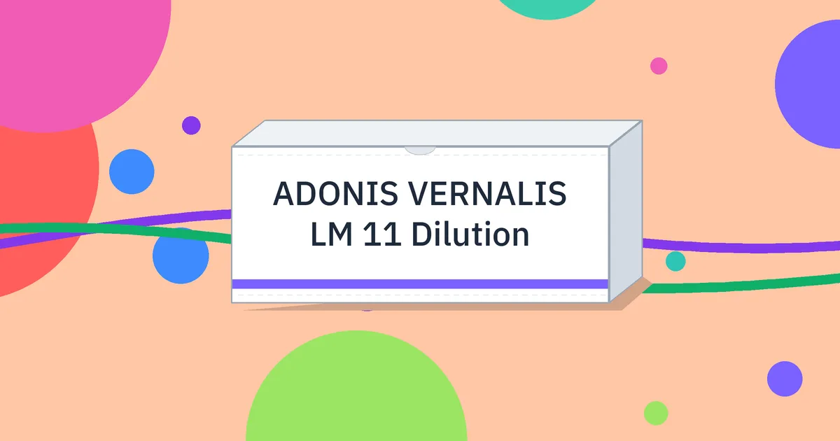 Symbolbild: Packung mit der Aufschrift ADONIS VERNALIS LM 11 Dilution (PZN 12754891) – Verfügbarkeit und Bezug in Apotheken in Frankfurt am Main