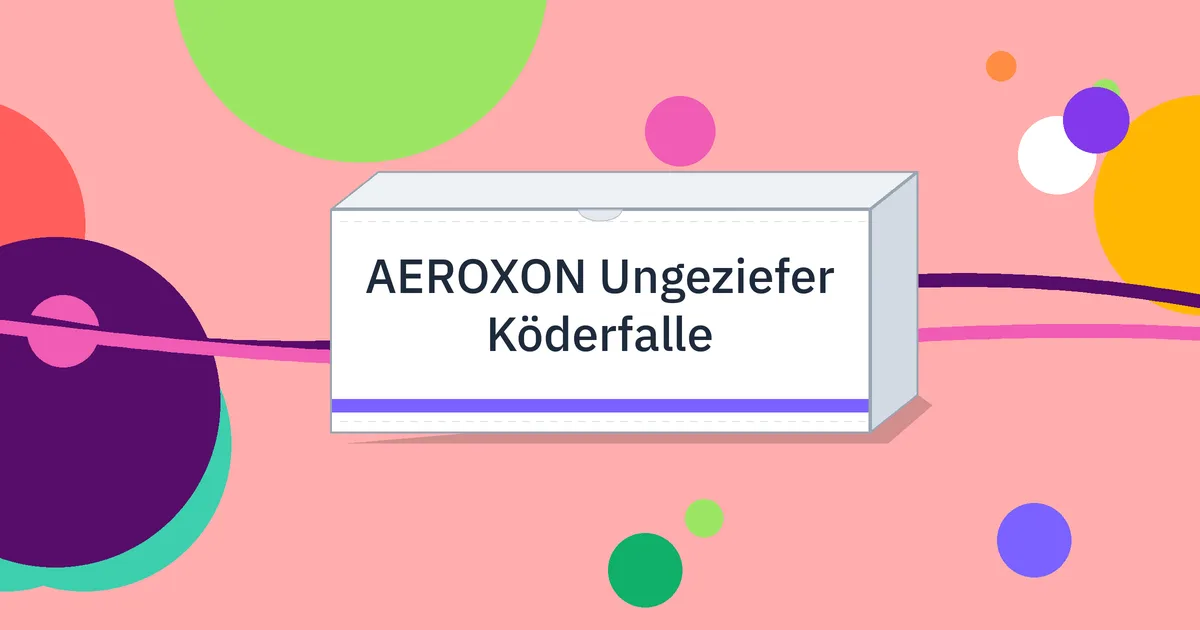 Symbolbild: Packung mit der Aufschrift AEROXON Ungeziefer Köderfalle (PZN 15589079) – Verfügbarkeit und Bezug in Apotheken in Frankfurt am Main