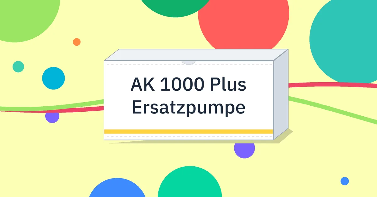 Symbolbild: Packung mit der Aufschrift AK 1000 Plus Ersatzpumpe (PZN 16356383) – Verfügbarkeit und Bezug in Apotheken in Frankfurt am Main
