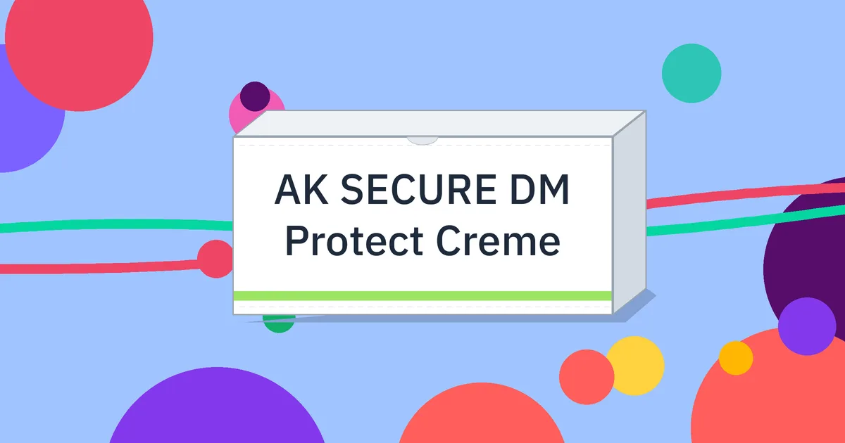 Symbolbild: Packung mit der Aufschrift AK SECURE DM Protect Creme (PZN 20787083) – Verfügbarkeit und Bezug in Apotheken in Frankfurt am Main