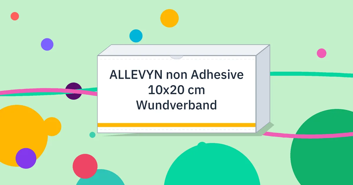 Symbolbild: Packung mit der Aufschrift ALLEVYN non Adhesive 10x20 cm Wundverband (PZN 14329850) – Verfügbarkeit und Bezug in Apotheken in Frankfurt am Main
