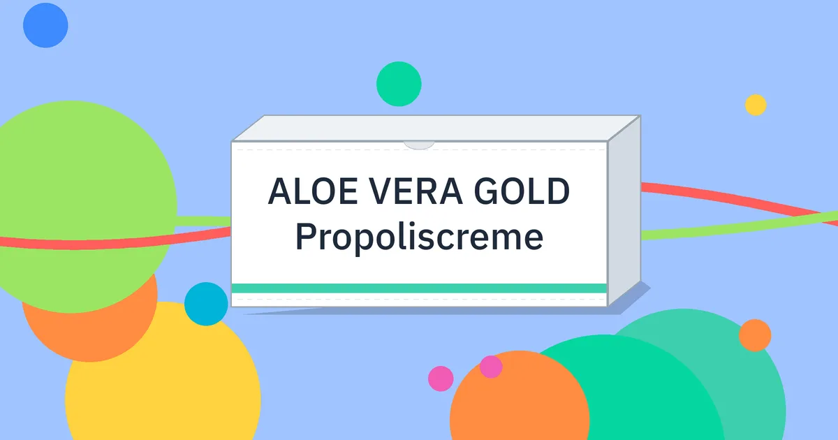 Symbolbild: Packung mit der Aufschrift ALOE VERA GOLD Propoliscreme (PZN 17263821) – Verfügbarkeit und Bezug in Apotheken in Frankfurt am Main