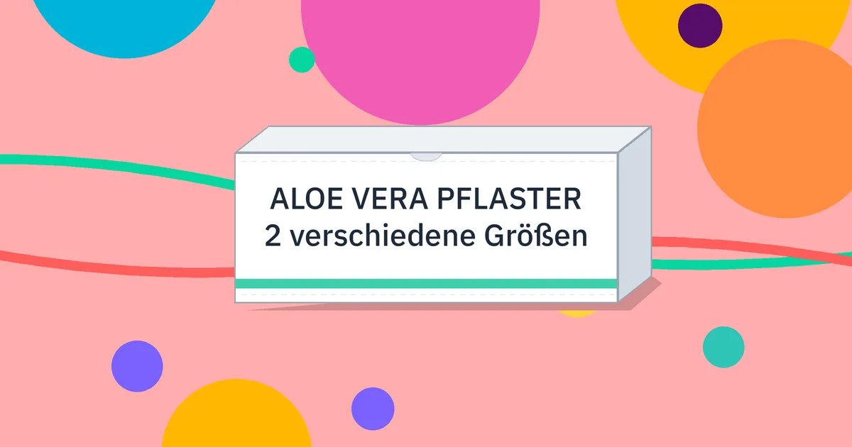 Symbolbild: Packung mit der Aufschrift ALOE VERA PFLASTER 2 verschiedene Größen (PZN 17878066) – Verfügbarkeit und Bezug in Apotheken in Frankfurt am Main