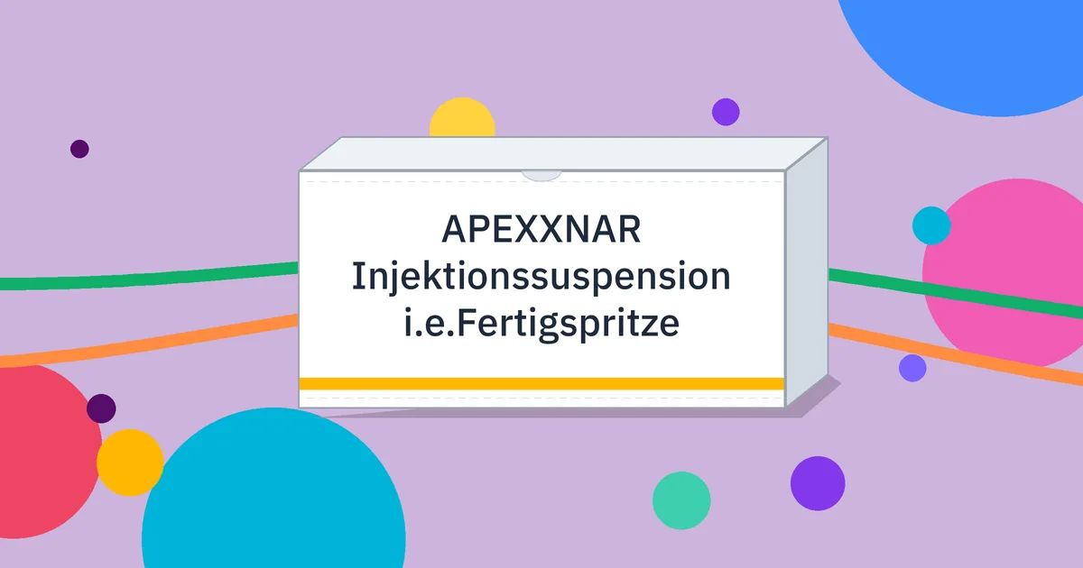 Symbolbild: Packung mit der Aufschrift APEXXNAR Injektionssuspension i.e.Fertigspritze (PZN 18413470) – Verfügbarkeit und Bezug in Apotheken in Frankfurt am Main