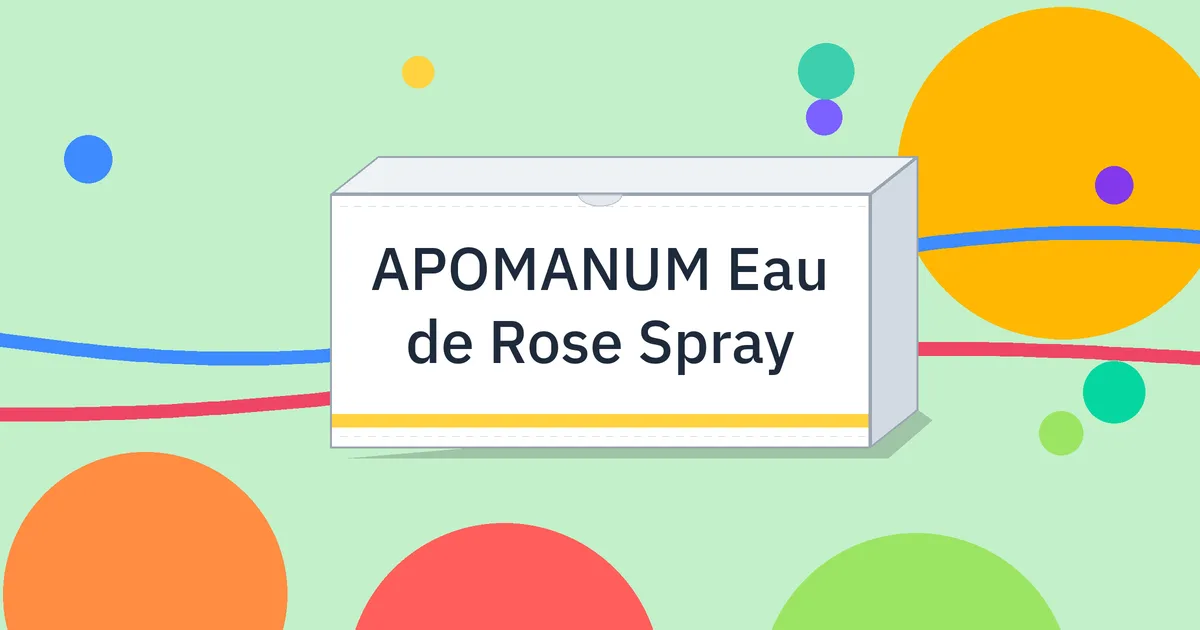 Symbolbild: Packung mit der Aufschrift APOMANUM Eau de Rose Spray (PZN 09644839) – Verfügbarkeit und Bezug in Apotheken in Frankfurt am Main