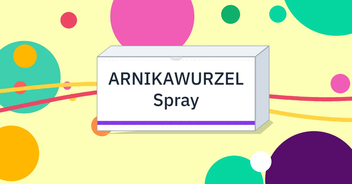 Symbolbild: Packung mit der Aufschrift ARNIKAWURZEL Spray (PZN 19418222) – Verfügbarkeit und Bezug in Apotheken in Frankfurt am Main