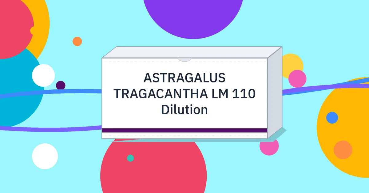 Symbolbild: Packung mit der Aufschrift ASTRAGALUS TRAGACANTHA LM 110 Dilution (PZN 13405508) – Verfügbarkeit und Bezug in Apotheken in Frankfurt am Main