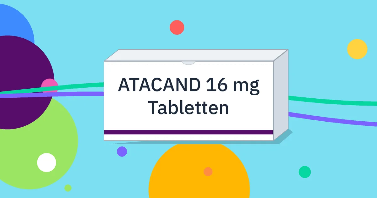 Symbolbild: Packung mit der Aufschrift ATACAND 16 mg Tabletten (PZN 15993900) – Verfügbarkeit und Bezug in Apotheken in Frankfurt am Main