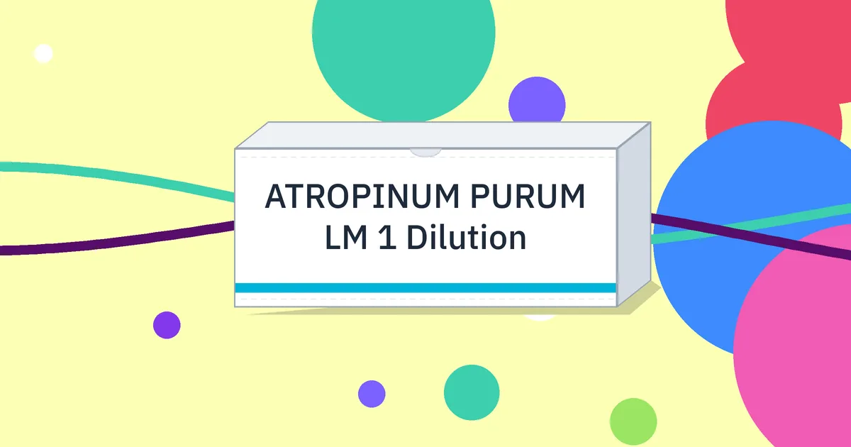 Symbolbild: Packung mit der Aufschrift ATROPINUM PURUM LM 1 Dilution (PZN 12782344) – Verfügbarkeit und Bezug in Apotheken in Frankfurt am Main