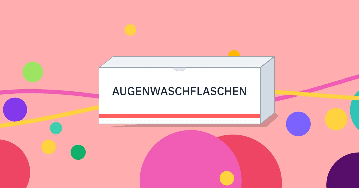 Symbolbild: Packung mit der Aufschrift AUGENWASCHFLASCHEN (PZN 10855292) – Verfügbarkeit und Bezug in Apotheken in Frankfurt am Main