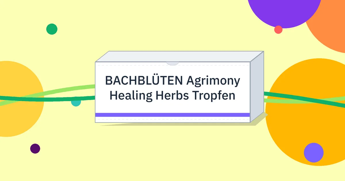 Symbolbild: Packung mit der Aufschrift BACHBLÜTEN Agrimony Healing Herbs Tropfen (PZN 07363177) – Verfügbarkeit und Bezug in Apotheken in Frankfurt am Main