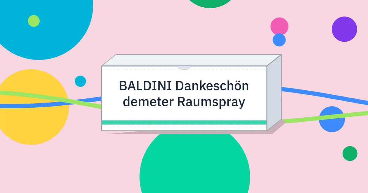 Symbolbild: Packung mit der Aufschrift BALDINI Dankeschön demeter Raumspray (PZN 17968823) – Verfügbarkeit und Bezug in Apotheken in Frankfurt am Main