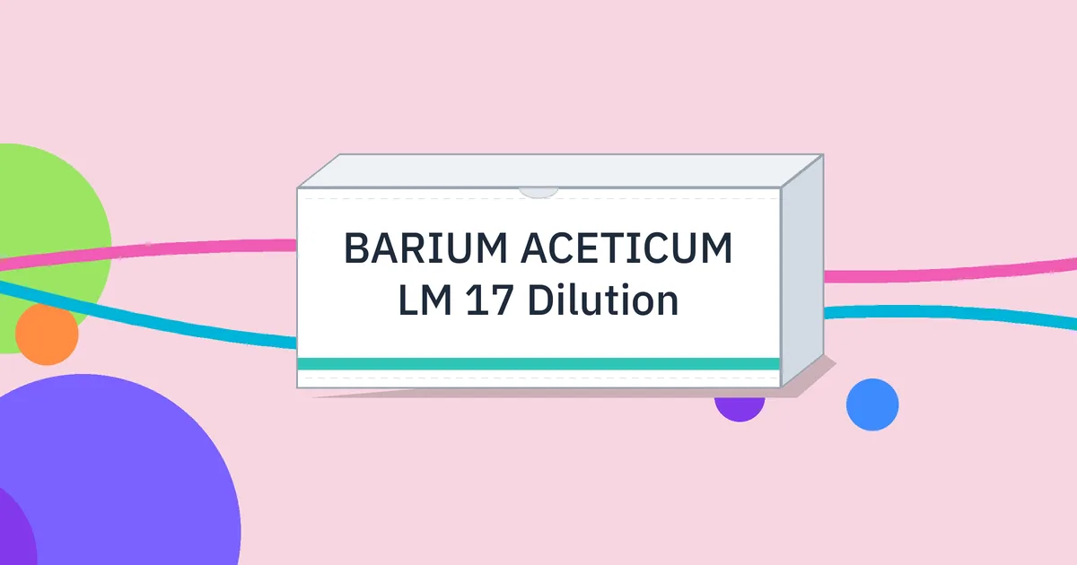 Symbolbild: Packung mit der Aufschrift BARIUM ACETICUM LM 17 Dilution (PZN 12788588) – Verfügbarkeit und Bezug in Apotheken in Frankfurt am Main