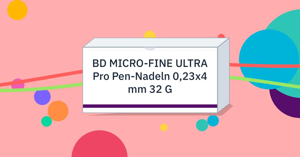 Symbolbild: Packung mit der Aufschrift BD MICRO-FINE ULTRA Pro Pen-Nadeln 0,23x4 mm 32 G (PZN 16944743) – Verfügbarkeit und Bezug in Apotheken in Frankfurt am Main