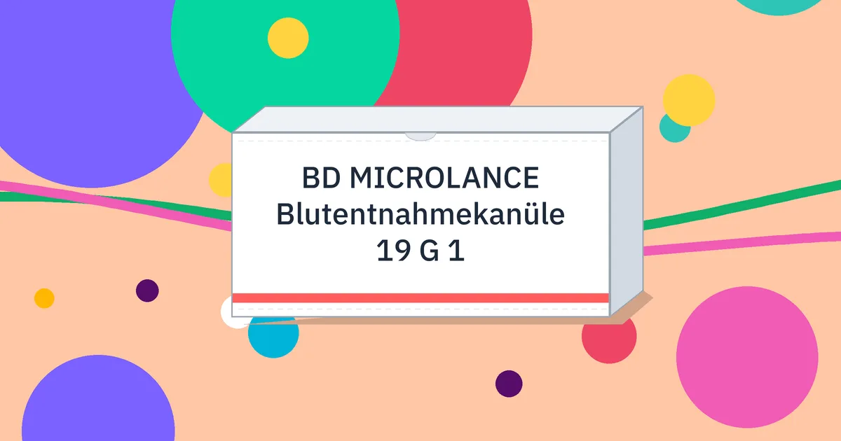 Symbolbild: Packung mit der Aufschrift BD MICROLANCE Blutentnahmekanüle 19 G 1 (PZN 07664022) – Verfügbarkeit und Bezug in Apotheken in Frankfurt am Main