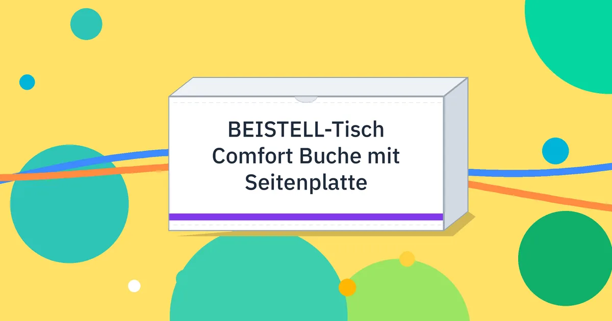 Symbolbild: Packung mit der Aufschrift BEISTELL-Tisch Comfort Buche mit Seitenplatte (PZN 10037599) – Verfügbarkeit und Bezug in Apotheken in Frankfurt am Main