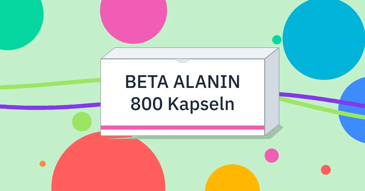 Symbolbild: Packung mit der Aufschrift BETA ALANIN 800 Kapseln (PZN 01160332) – Verfügbarkeit und Bezug in Apotheken in Frankfurt am Main
