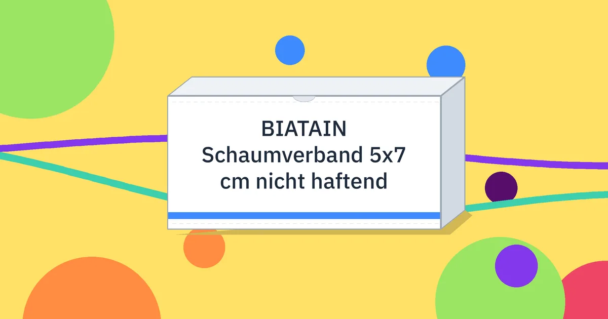 Symbolbild: Packung mit der Aufschrift BIATAIN Schaumverband 5x7 cm nicht haftend (PZN 13886005) – Verfügbarkeit und Bezug in Apotheken in Frankfurt am Main