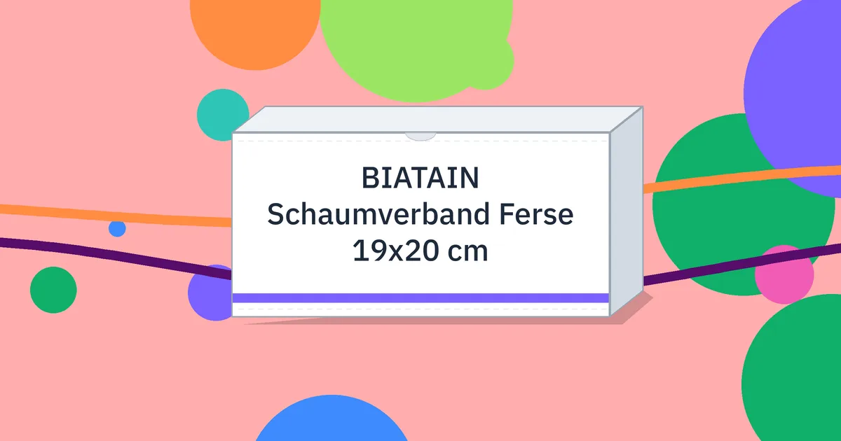 Symbolbild: Packung mit der Aufschrift BIATAIN Schaumverband Ferse 19x20 cm (PZN 19479560) – Verfügbarkeit und Bezug in Apotheken in Frankfurt am Main