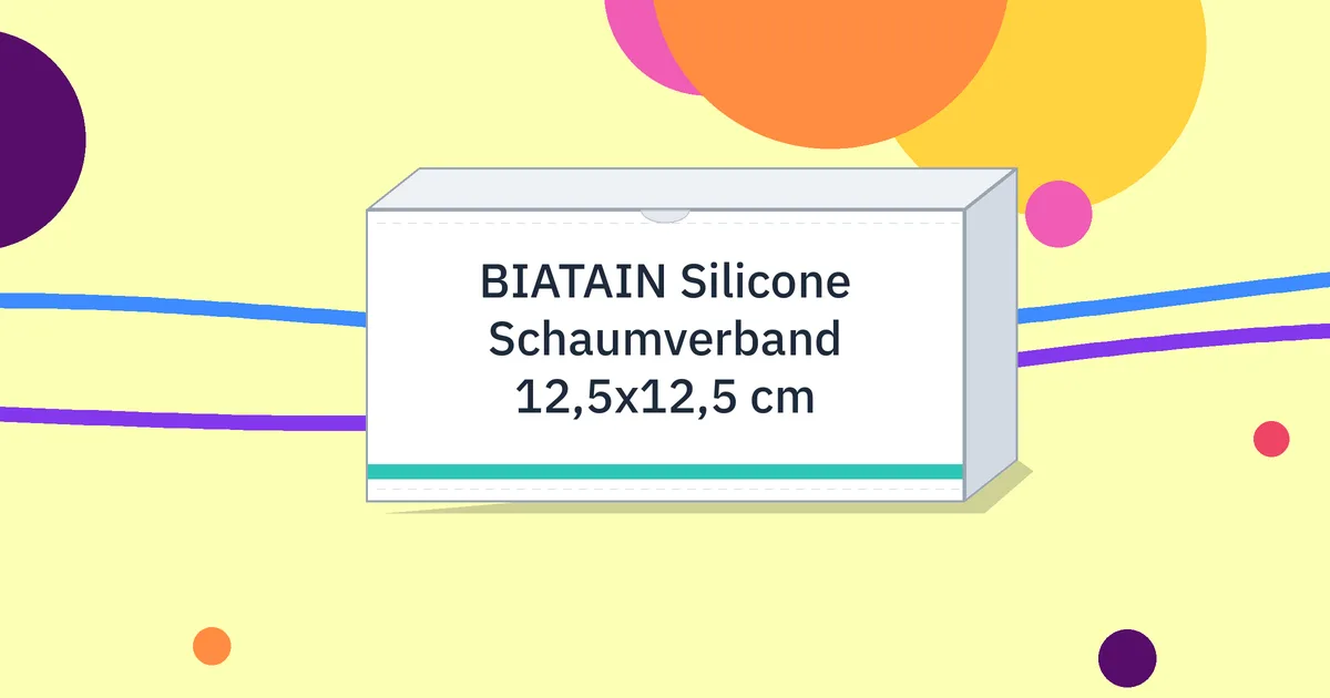 Symbolbild: Packung mit der Aufschrift BIATAIN Silicone Schaumverband 12,5x12,5 cm (PZN 19827707) – Verfügbarkeit und Bezug in Apotheken in Frankfurt am Main