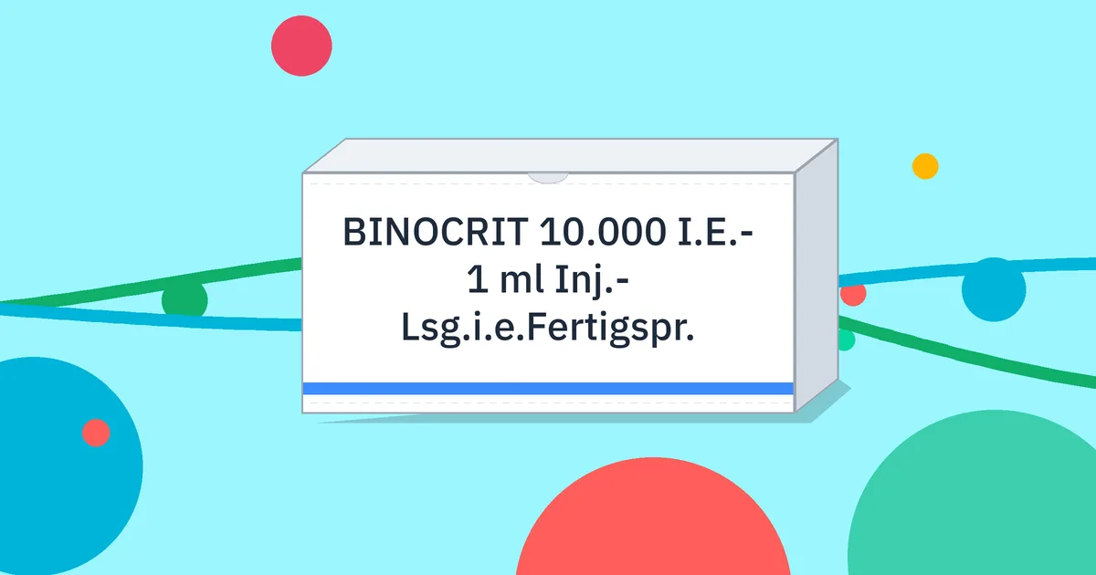 Symbolbild: Packung mit der Aufschrift BINOCRIT 10.000 I.E.-1 ml Inj.-Lsg.i.e.Fertigspr. (PZN 17635978) – Verfügbarkeit und Bezug in Apotheken in Frankfurt am Main