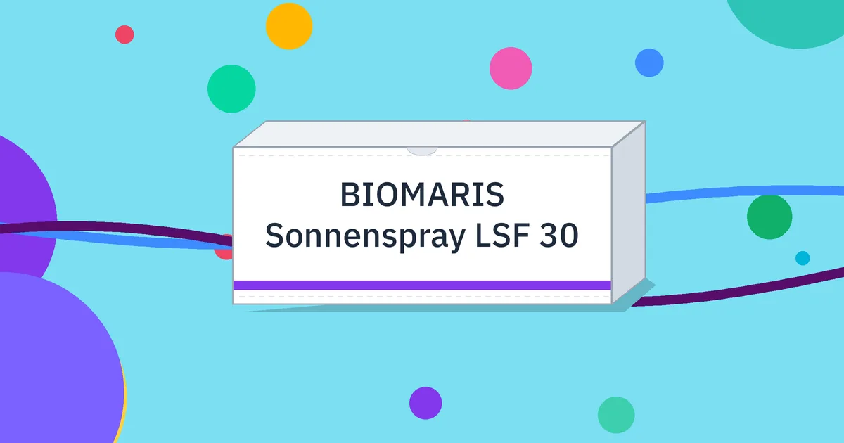 Symbolbild: Packung mit der Aufschrift BIOMARIS Sonnenspray LSF 30 (PZN 14140265) – Verfügbarkeit und Bezug in Apotheken in Frankfurt am Main