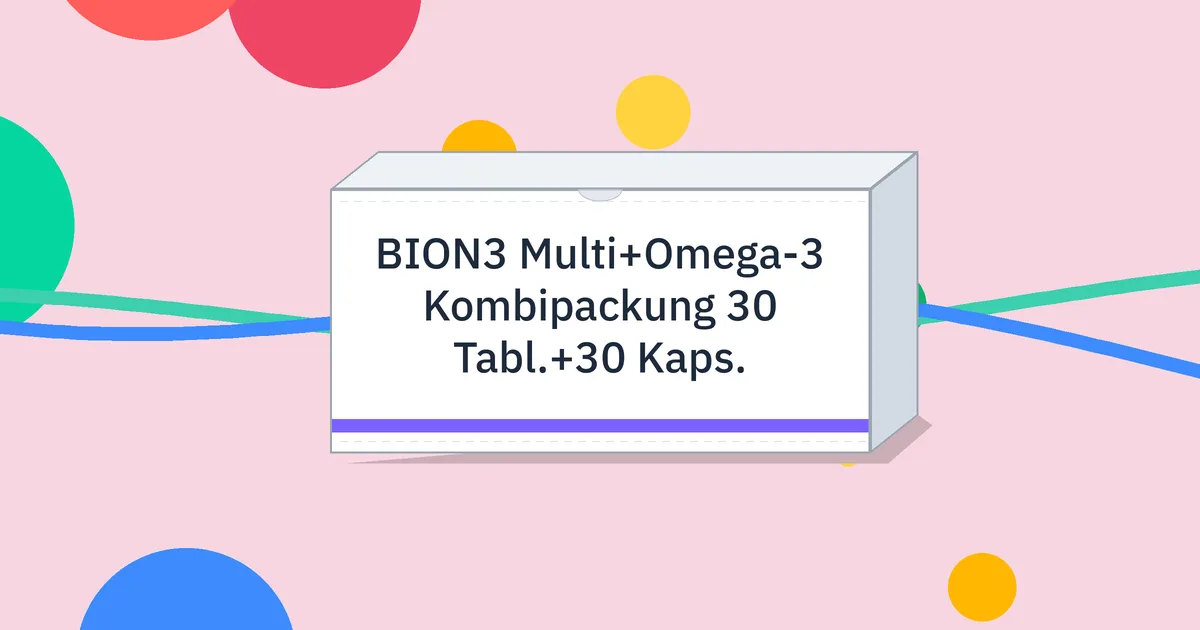 Symbolbild: Packung mit der Aufschrift BION3 Multi+Omega-3 Kombipackung 30 Tabl.+30 Kaps. (PZN 19430306) – Verfügbarkeit und Bezug in Apotheken in Frankfurt am Main