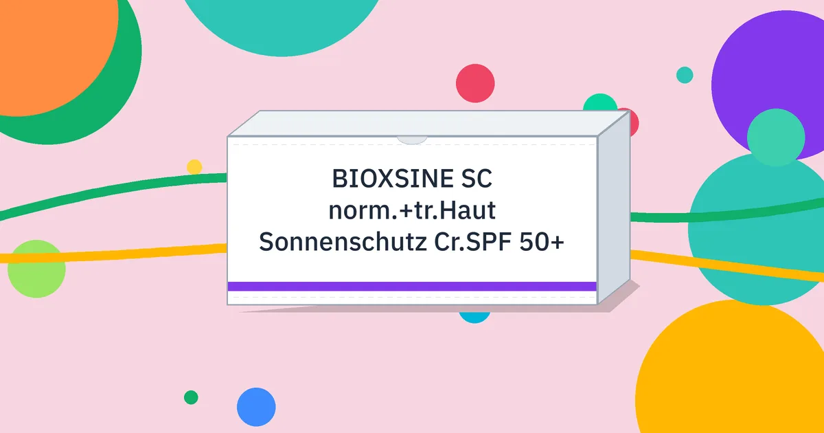 Symbolbild: Packung mit der Aufschrift BIOXSINE SC norm.+tr.Haut Sonnenschutz Cr.SPF 50+ (PZN 18380865) – Verfügbarkeit und Bezug in Apotheken in Frankfurt am Main