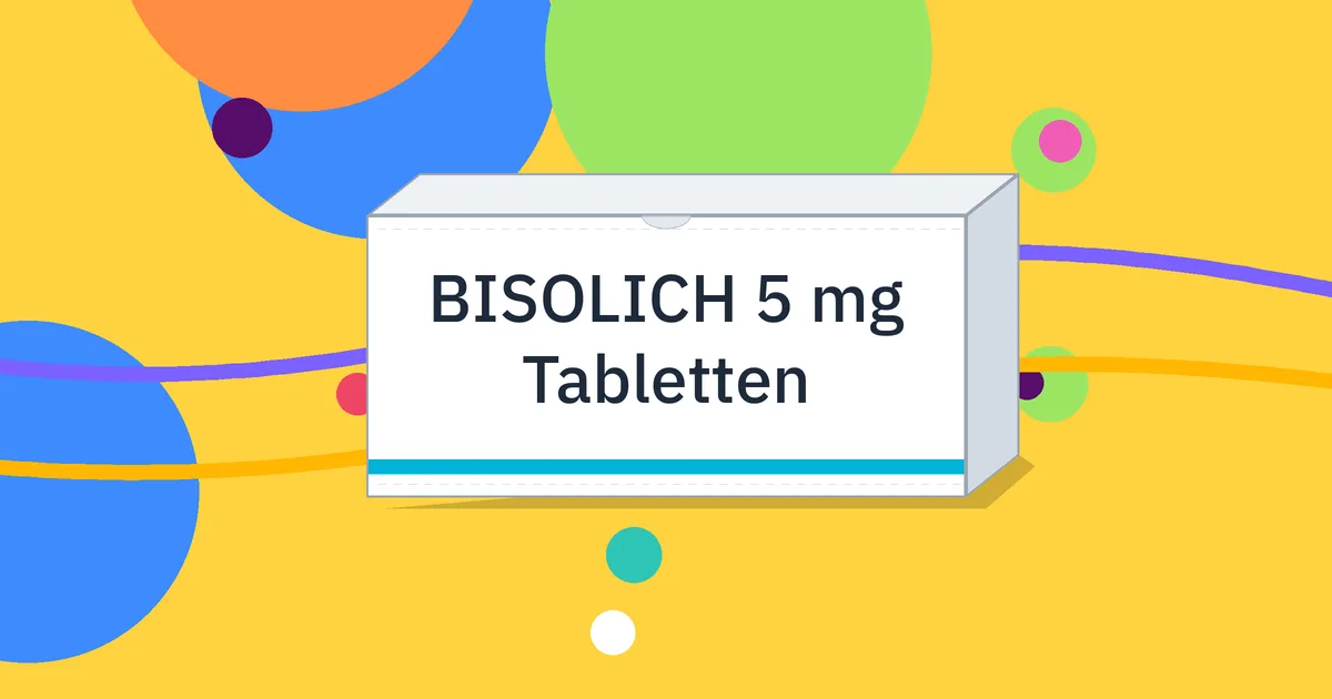 Symbolbild: Packung mit der Aufschrift BISOLICH 5 mg Tabletten (PZN 18656238) – Verfügbarkeit und Bezug in Apotheken in Frankfurt am Main