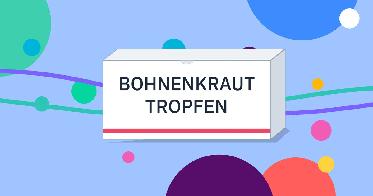 Symbolbild: Packung mit der Aufschrift BOHNENKRAUT TROPFEN (PZN 15229553) – Verfügbarkeit und Bezug in Apotheken in Frankfurt am Main