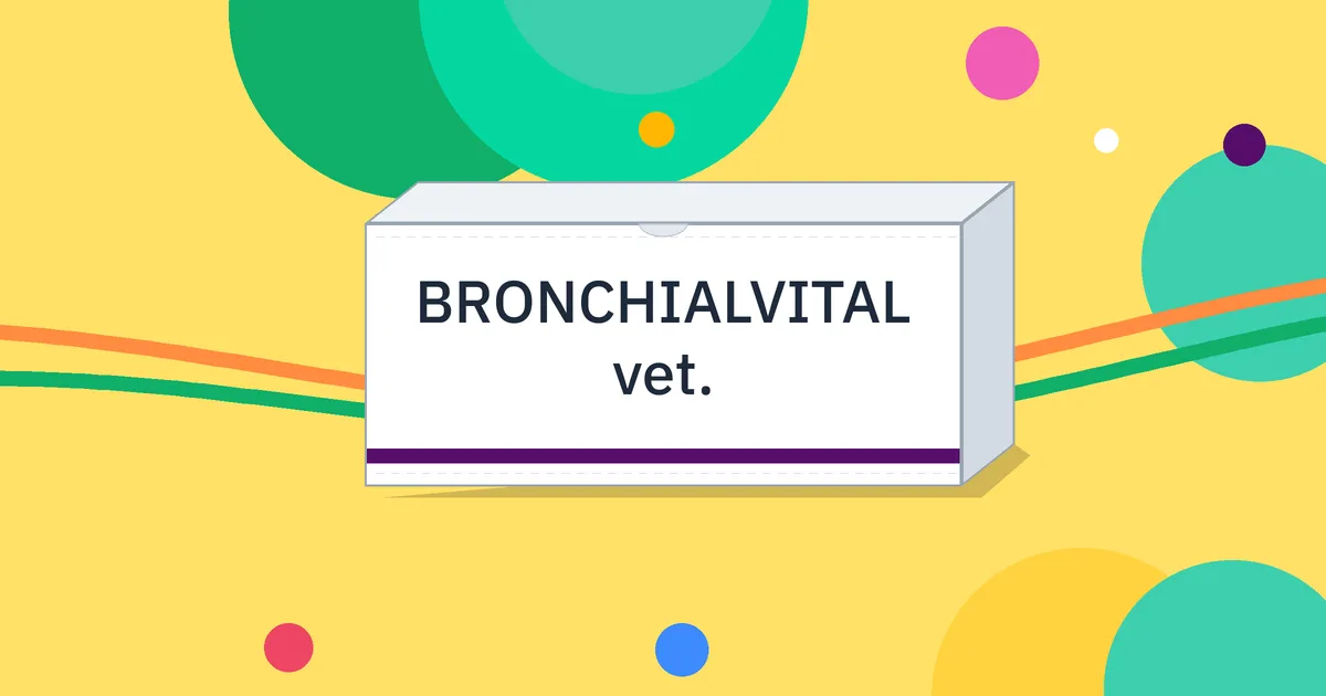 Symbolbild: Packung mit der Aufschrift BRONCHIALVITAL vet. (PZN 02487288) – Verfügbarkeit und Bezug in Apotheken in Frankfurt am Main