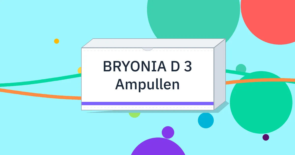 Symbolbild: Packung mit der Aufschrift BRYONIA D 3 Ampullen (PZN 01619724) – Verfügbarkeit und Bezug in Apotheken in Frankfurt am Main