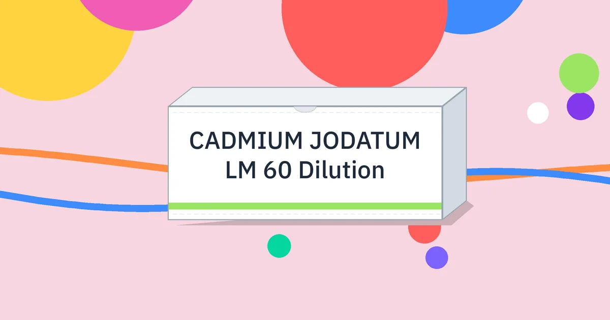 Symbolbild: Packung mit der Aufschrift CADMIUM JODATUM LM 60 Dilution (PZN 12798569) – Verfügbarkeit und Bezug in Apotheken in Frankfurt am Main