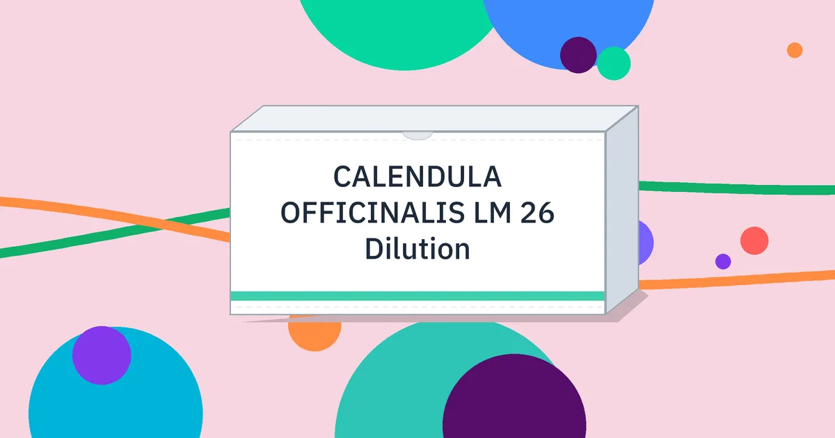 Symbolbild: Packung mit der Aufschrift CALENDULA OFFICINALIS LM 26 Dilution (PZN 12807506) – Verfügbarkeit und Bezug in Apotheken in Frankfurt am Main