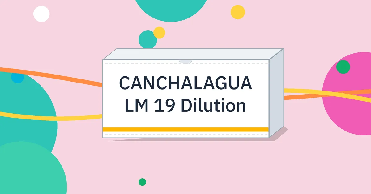 Symbolbild: Packung mit der Aufschrift CANCHALAGUA LM 19 Dilution (PZN 13412595) – Verfügbarkeit und Bezug in Apotheken in Frankfurt am Main