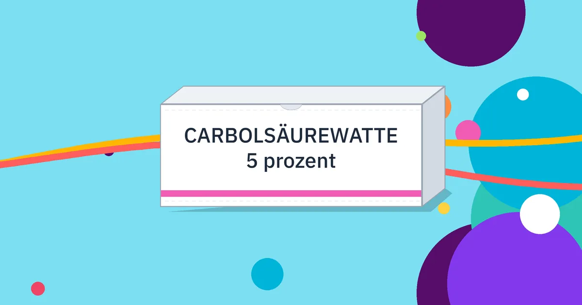 Symbolbild: Packung mit der Aufschrift CARBOLSÄUREWATTE 5 prozent (PZN 01720038) – Verfügbarkeit und Bezug in Apotheken in Frankfurt am Main