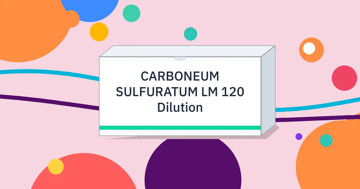 Symbolbild: Packung mit der Aufschrift CARBONEUM SULFURATUM LM 120 Dilution (PZN 12810170) – Verfügbarkeit und Bezug in Apotheken in Frankfurt am Main