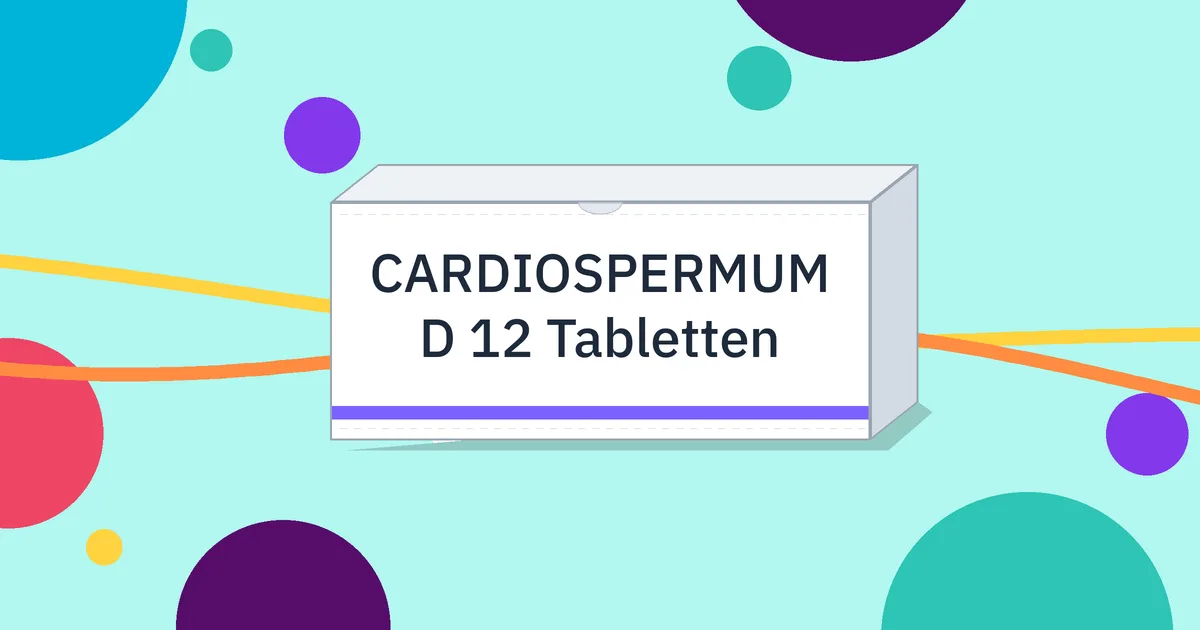 Symbolbild: Packung mit der Aufschrift CARDIOSPERMUM D 12 Tabletten (PZN 07163610) – Verfügbarkeit und Bezug in Apotheken in Frankfurt am Main