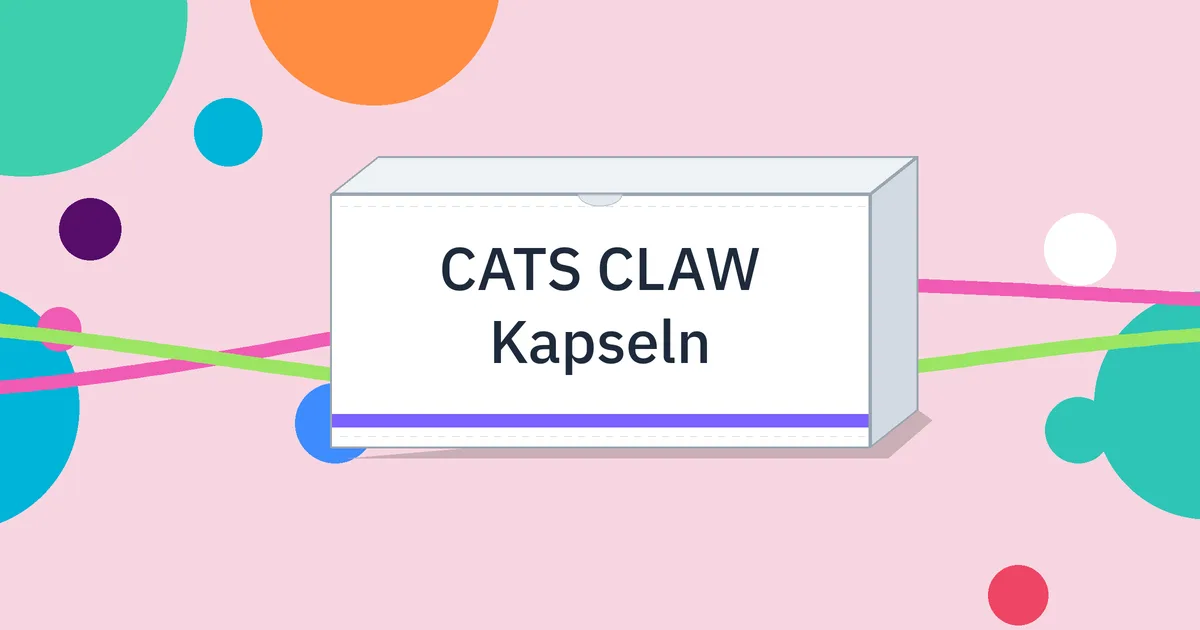 Symbolbild: Packung mit der Aufschrift CATS CLAW Kapseln (PZN 09844745) – Verfügbarkeit und Bezug in Apotheken in Frankfurt am Main