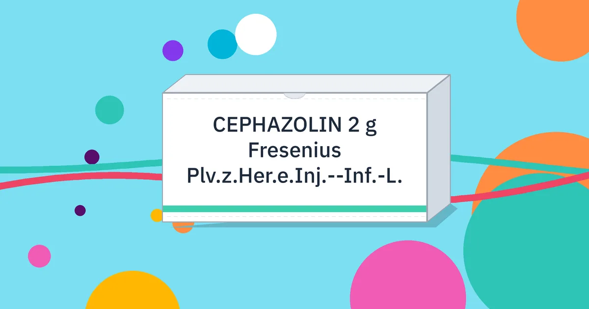 Symbolbild: Packung mit der Aufschrift CEPHAZOLIN 2 g Fresenius Plv.z.Her.e.Inj.--Inf.-L. (PZN 07314032) – Verfügbarkeit und Bezug in Apotheken in Frankfurt am Main