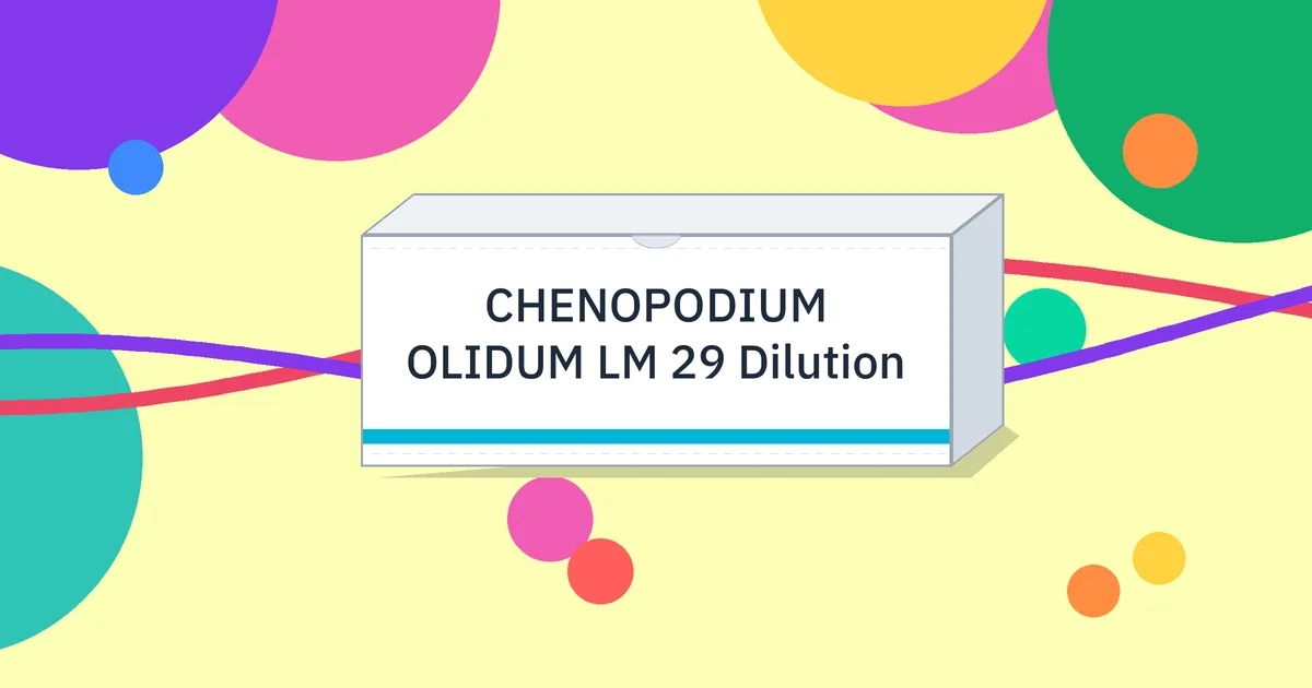 Symbolbild: Packung mit der Aufschrift CHENOPODIUM OLIDUM LM 29 Dilution (PZN 13441504) – Verfügbarkeit und Bezug in Apotheken in Frankfurt am Main